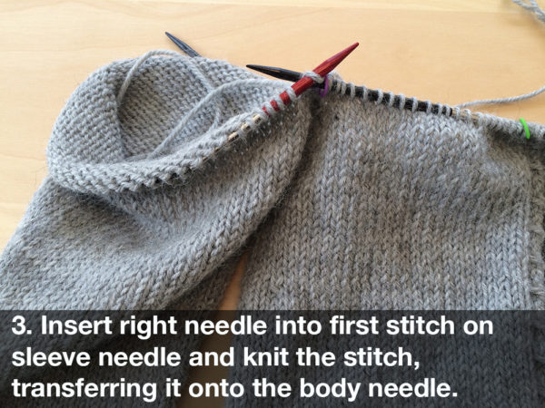 How to join sleeves to body in bottom-up sweaters – Elizabeth Smith Knits
