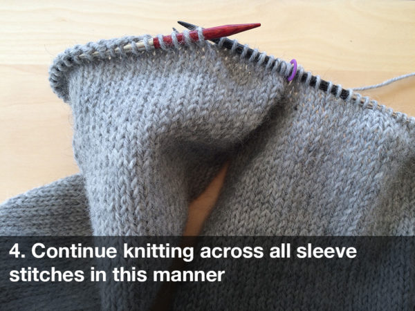 How to join sleeves to body in bottom-up sweaters – Elizabeth Smith Knits