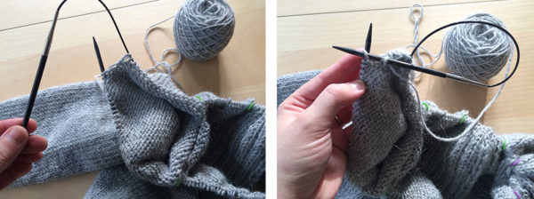 How to join sleeves to body in bottom-up sweaters – Elizabeth Smith Knits