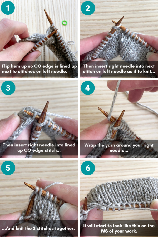 Turned Hem – Elizabeth Smith Knits