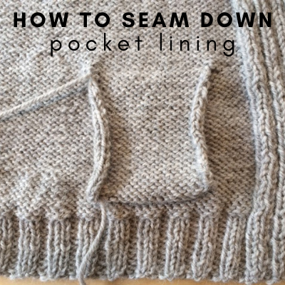 How to seam down pocket linings – Elizabeth Smith Knits