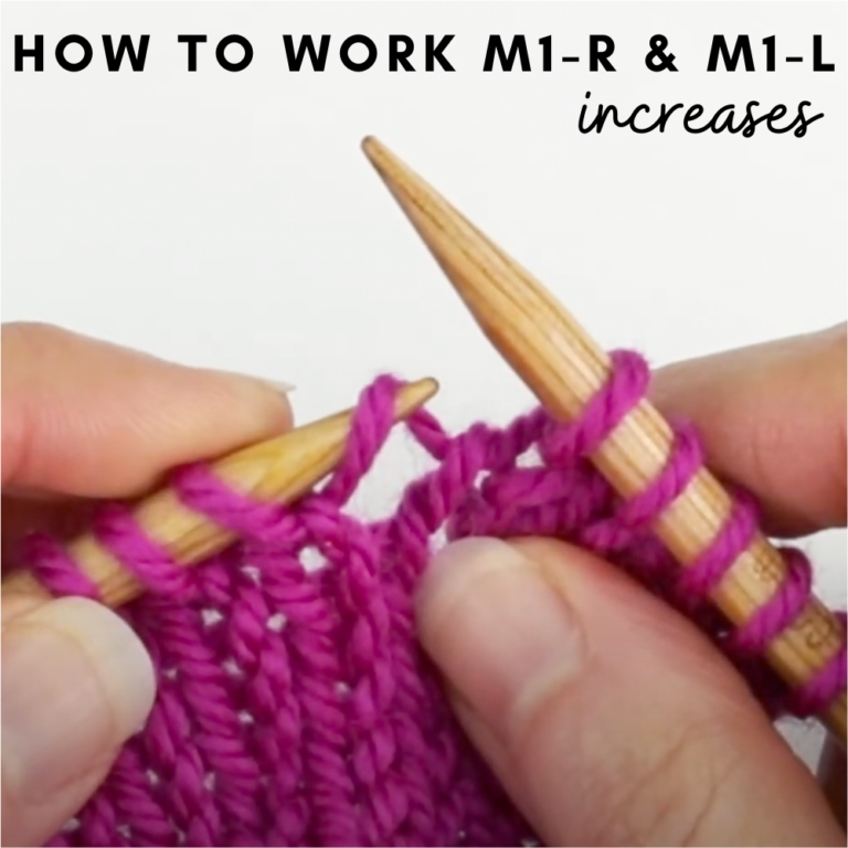 How to work m1-R and m1-L – Elizabeth Smith Knits
