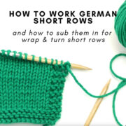 Working German Short Rows – Elizabeth Smith Knits